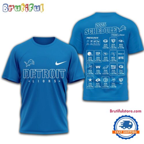 NFL Detroit Lions Schedule 2024 T Shirt