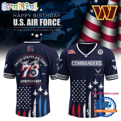 Washington Commanders 2025 NFL US Air Force Birthday Football Jersey